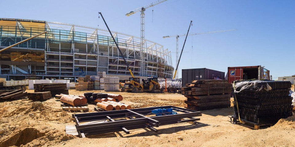 August 2016 New Perth Stadium construction update – Rob Dose, Landscape ...